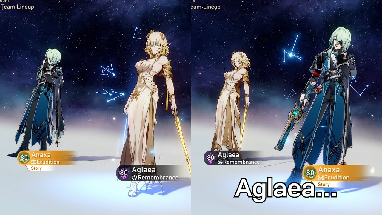 Anaxa and Aglaea Response When Added to Team Together - YouTube