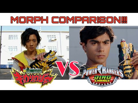 Dino Charge vs Kyoryuger | Red Ranger First Morph Comparison