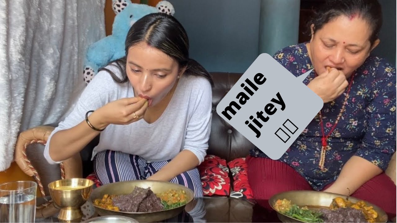 National Food Of Nepal Dhedo,Dal,Masu 🏼With Mother _In Law😊 - YouTube