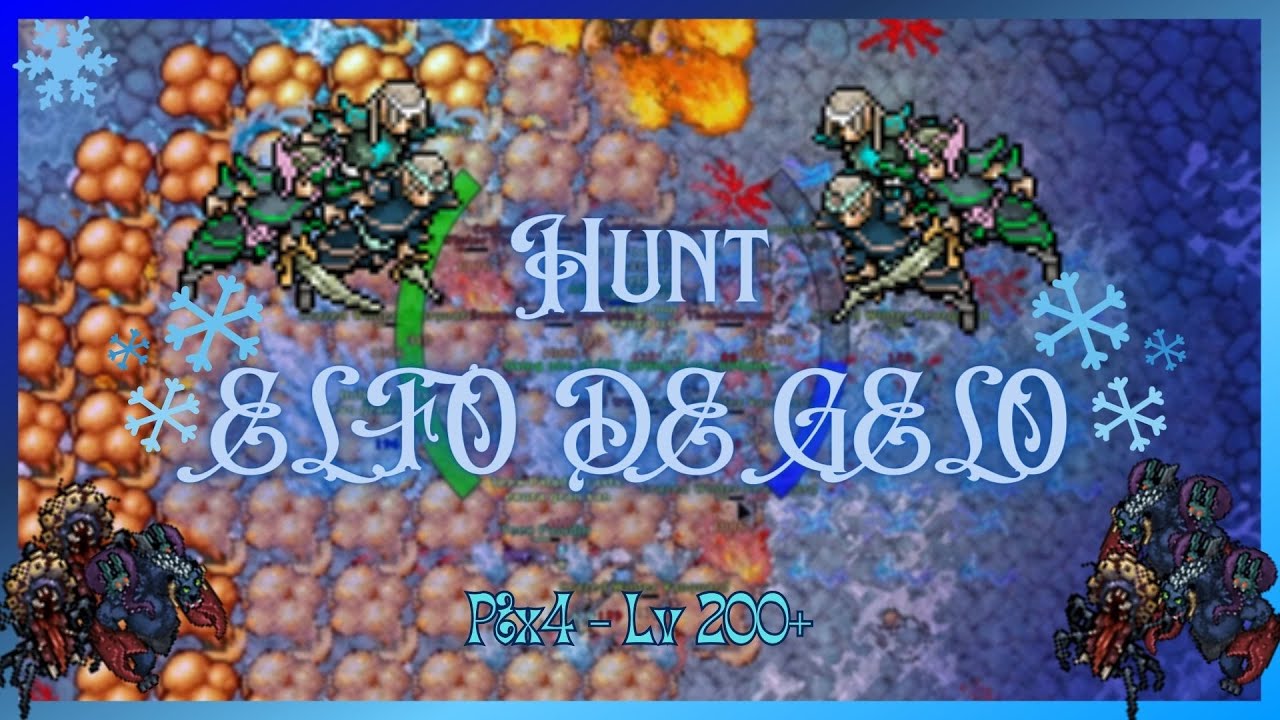 Tibia: Hunt Elfo de Gelo (Winter Courts) - Pt x4 , Lv 200+ POV Knight ...
