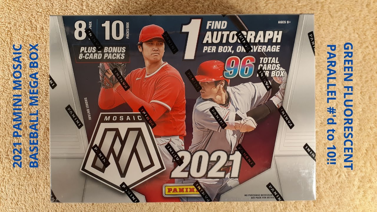 2021 Panini Mosaic Baseball MEGA BOX | 2 Bonus Packs of Red & Yellow ...