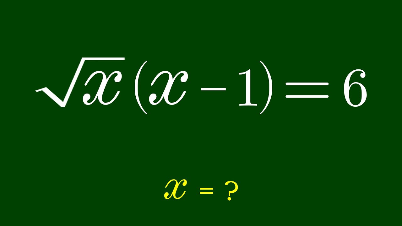 A Nice Algebra Problem | Math Olympiad | Find the x=? - YouTube