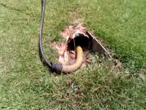 John Bean Sewer Jetter, Culvert Cleaning, 12" PART 1 - YouTube