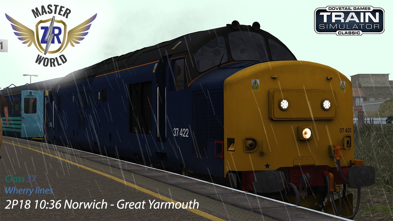 2P18 10:36 Norwich - Great Yarmouth - Wherry lines - Class 37 - Train ...