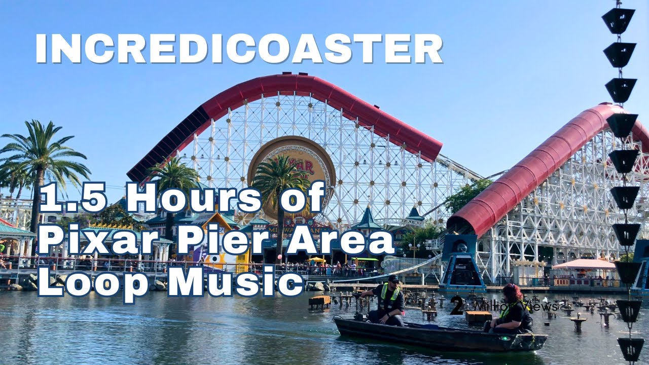 Incredicoaster and the Pixar Pier Area Loop (1.5 Hours, 4K) - YouTube