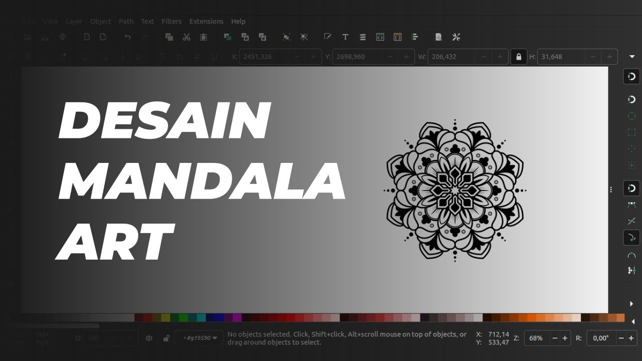 Daily Inkscape : Desain Mandala Art Ternyata Mudah! PART 1 - YouTube