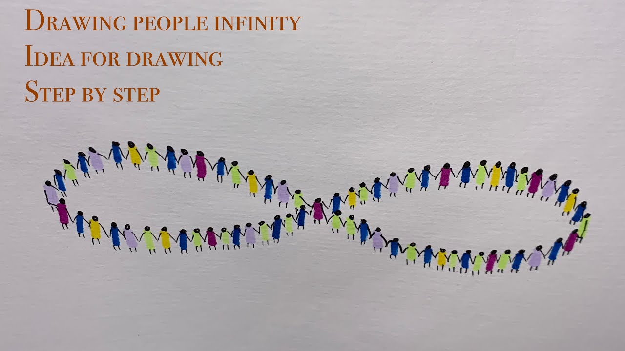 Drawing people infinity. Idea for drawing. Free art lessons. Drawing ...