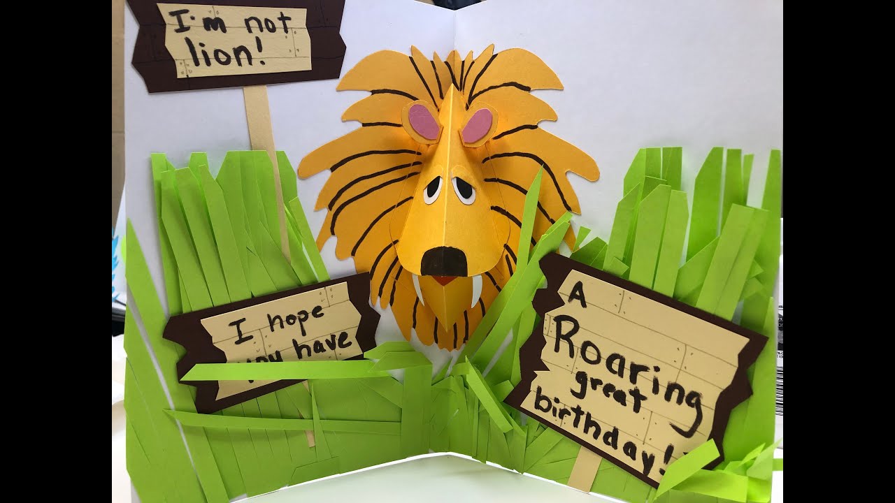 Part 3 Pop up Lion - YouTube