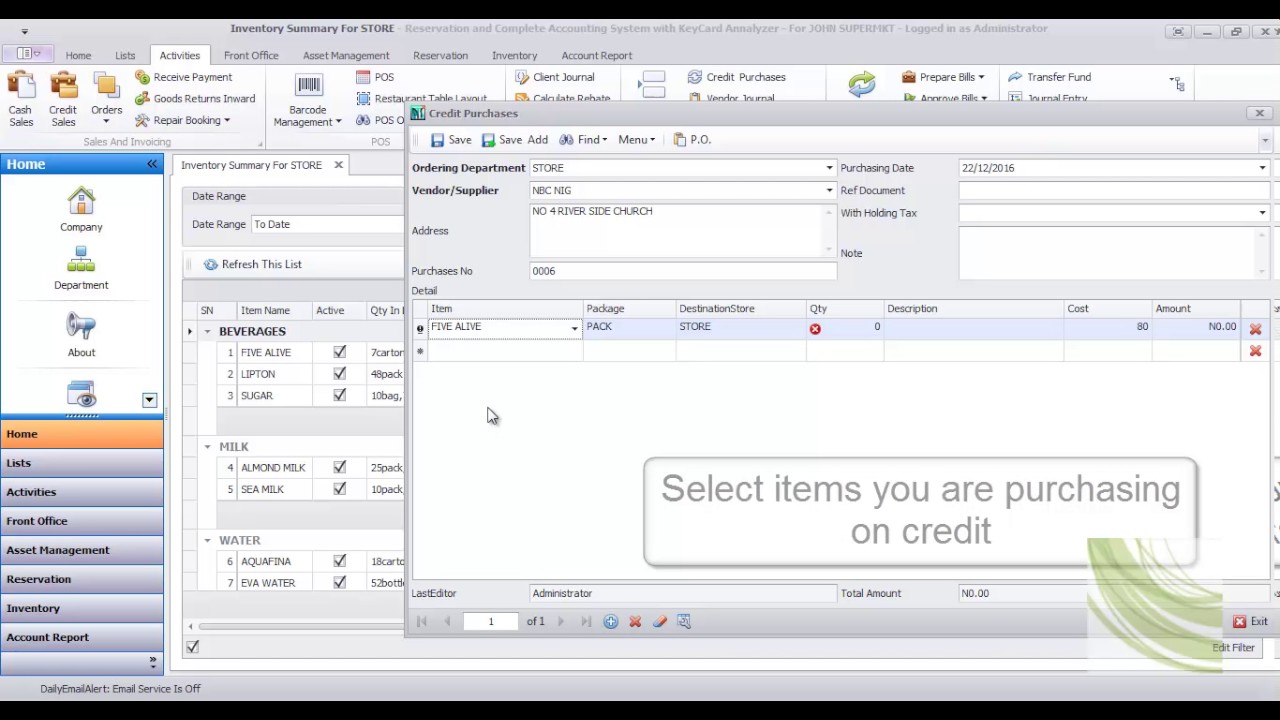 Create Purchases in Business Sensor - YouTube