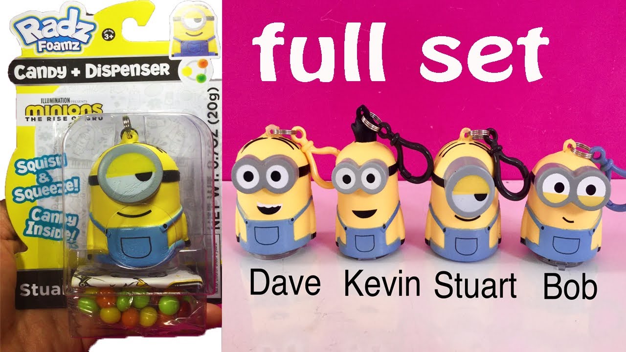 RADZ MINIONS FOAMS SQUISHIES CANDY DISPENSERS BLING BAGS FULL ...