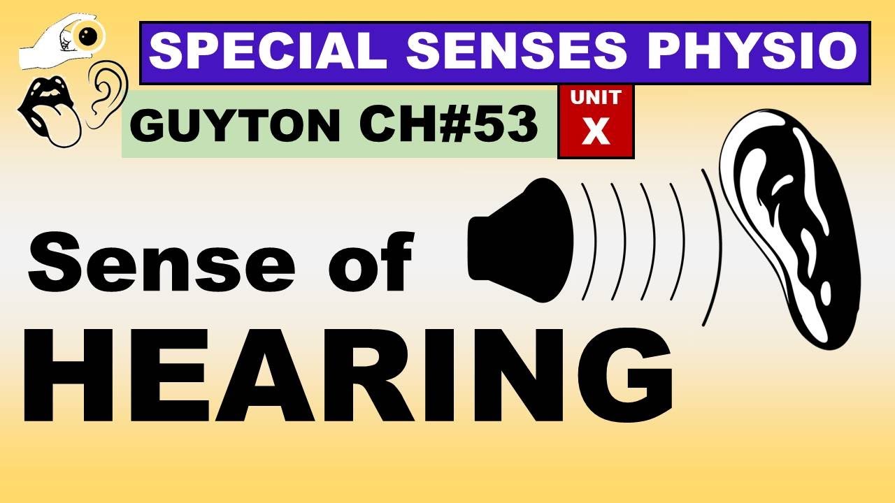 Ch#53 Physiology Guyton | Special Senses | Sense of Hearing ...