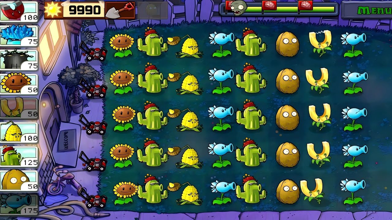 Plants vs. Zombies Hack: Advanture Night Hack Challenge gameplay! | Pvz ...