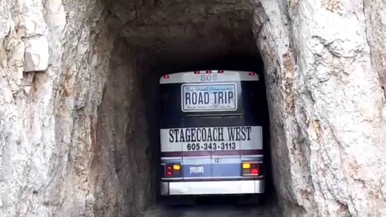 BUS GETS STUCK INSIDE A ROCK TUNNEL!! - YouTube