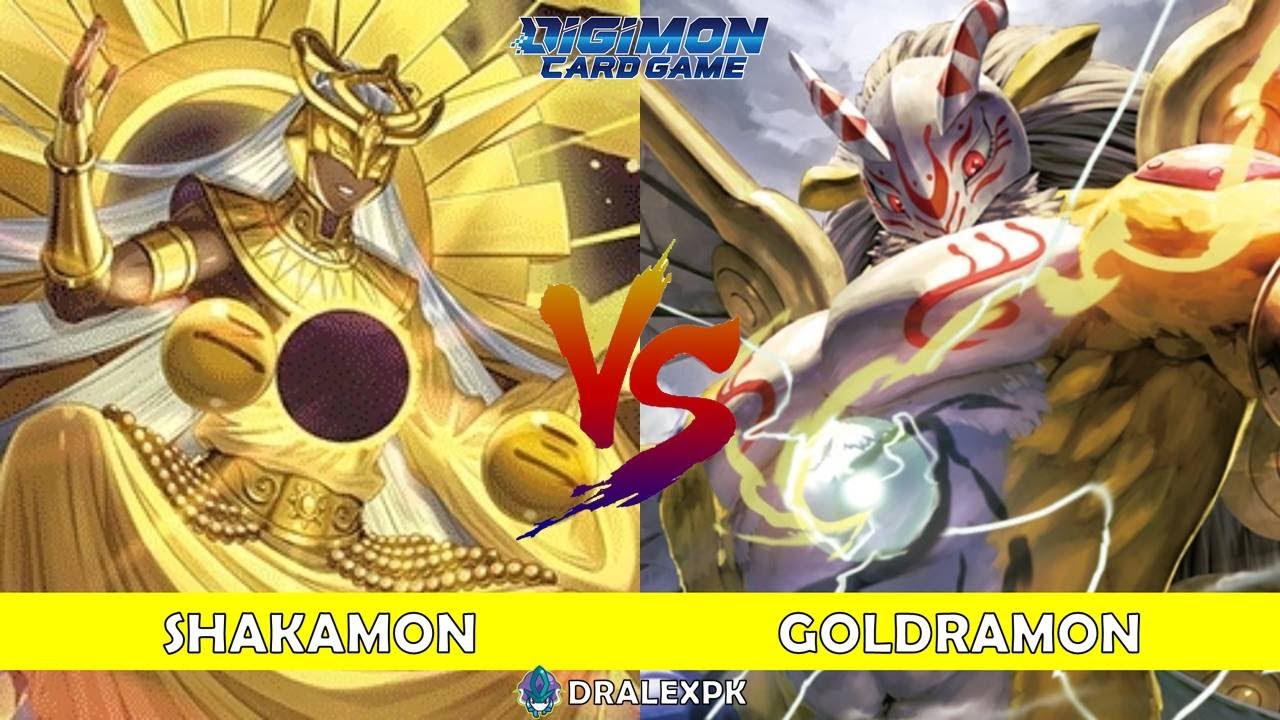 Digimon TCG | Shakamon E-03 | vs Goldramon (EX6) - YouTube