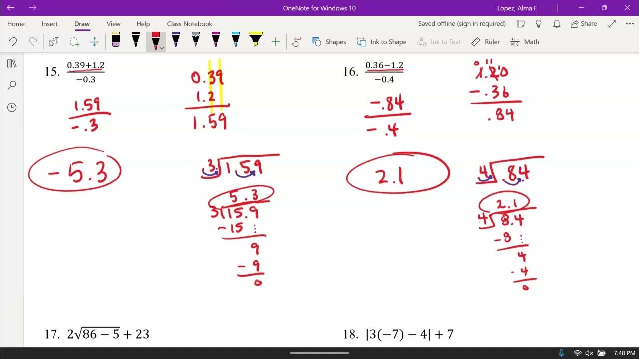 Notes 12 Order of Operations part 2 - YouTube