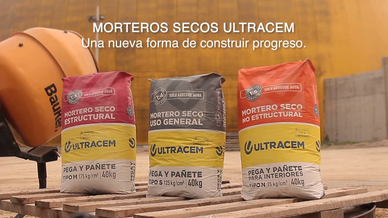 Mortero seco Ultracem Aplicación proyectada. - YouTube