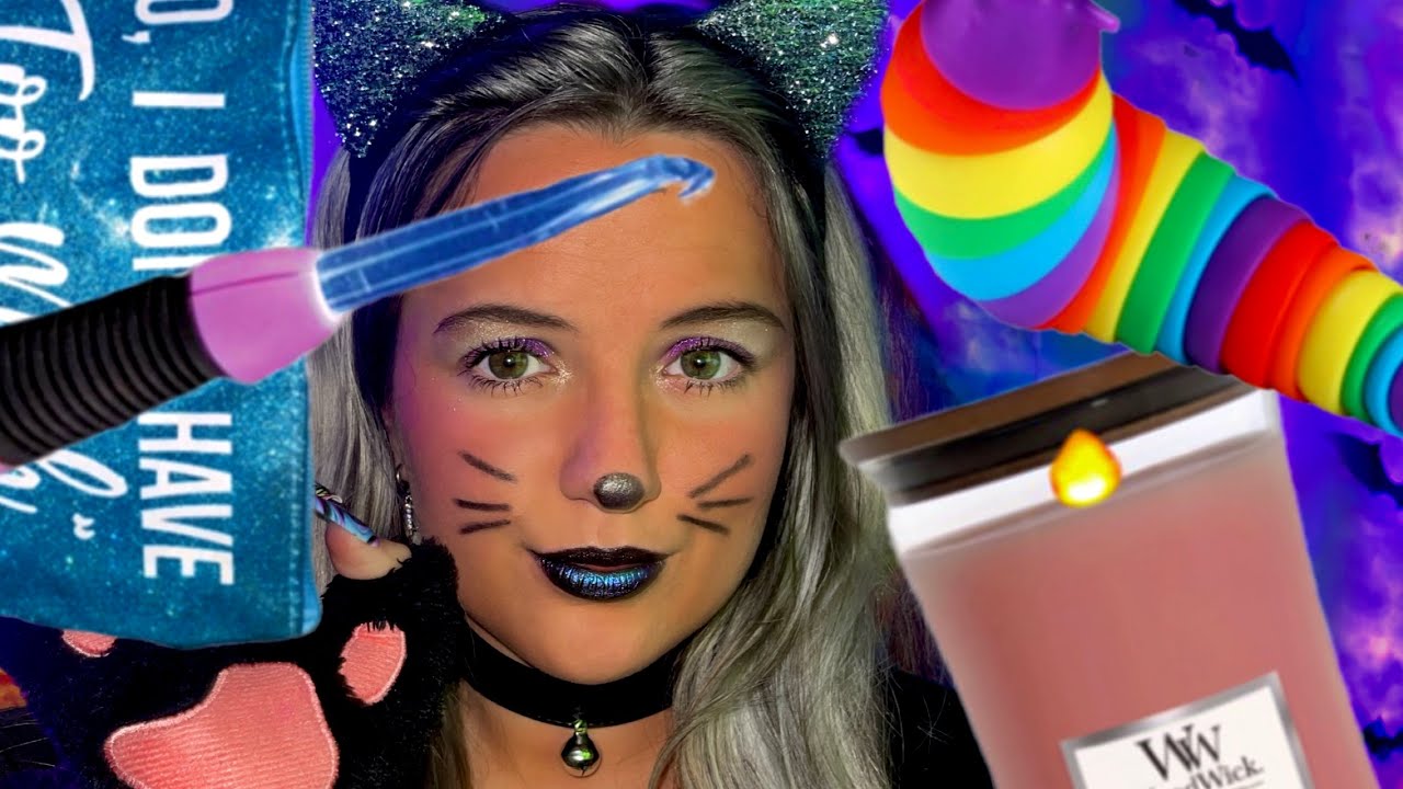 Kitty ASMR LIVE FINALE 😽😻 — crackle candle, mouth sounds, bugs, blue ...