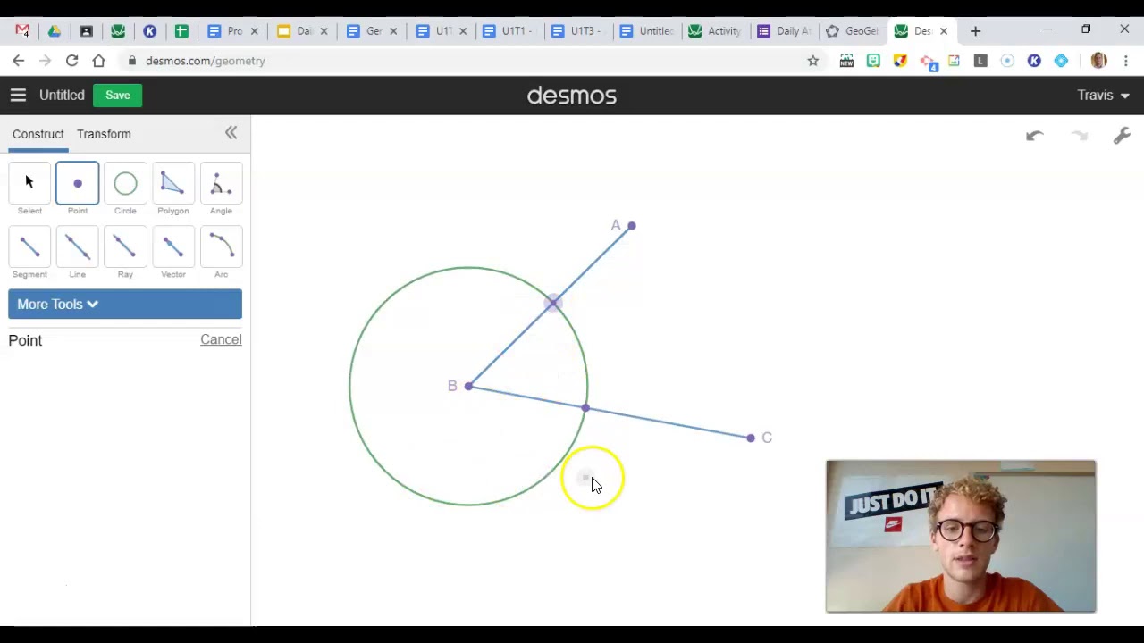 GeoU1T3 - Creating Angle Bisectors - Desmos - YouTube