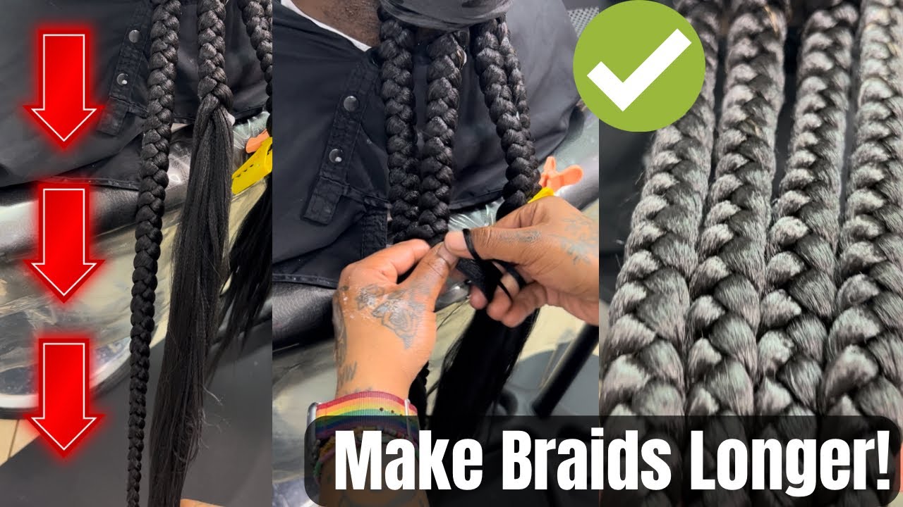 How To Add Hair To Braids - Extend Braids & Make Them LONG - YouTube