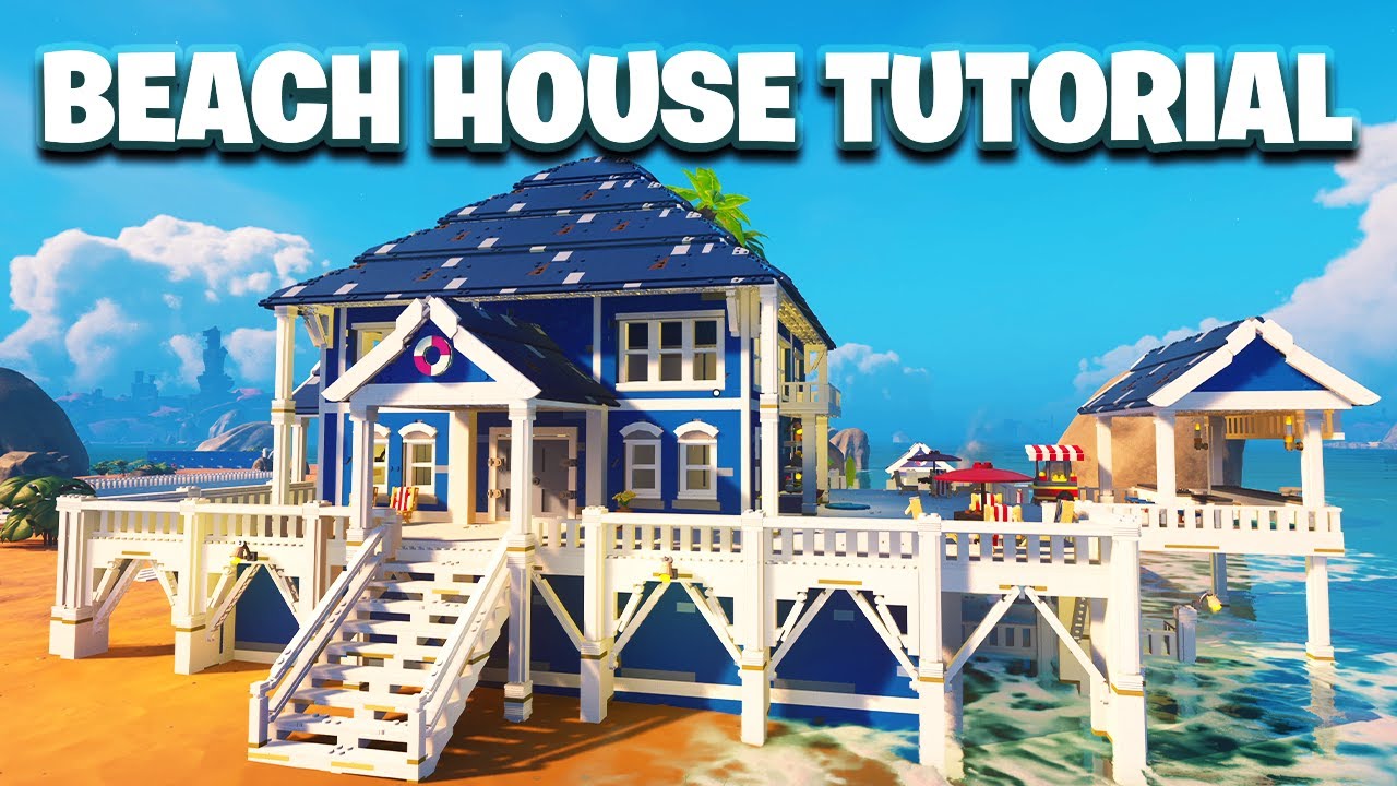 How to Build This Beach House in LEGO Fortnite! - YouTube