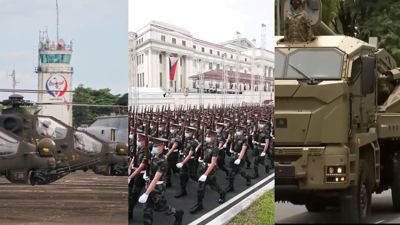 Military parade for incoming president Marcos' inauguration - YouTube
