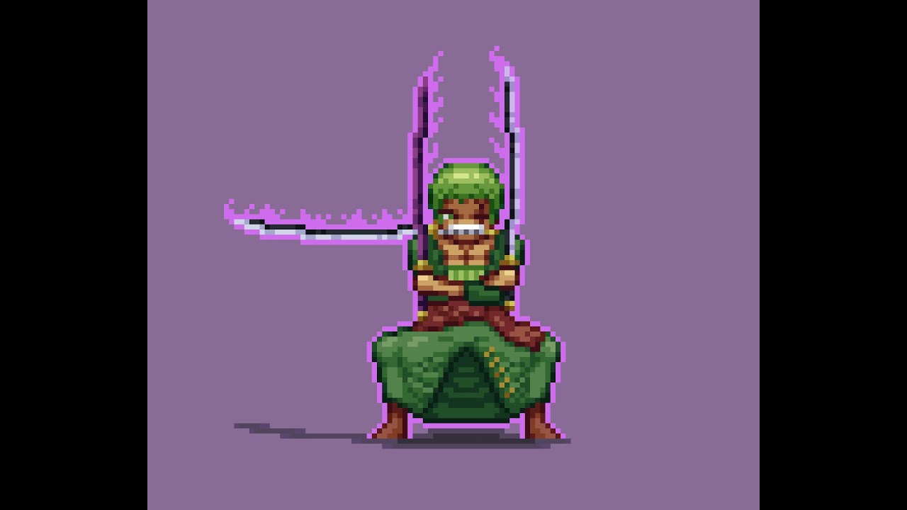 Zoro (One Piece) | Pixelart Timelapse - YouTube