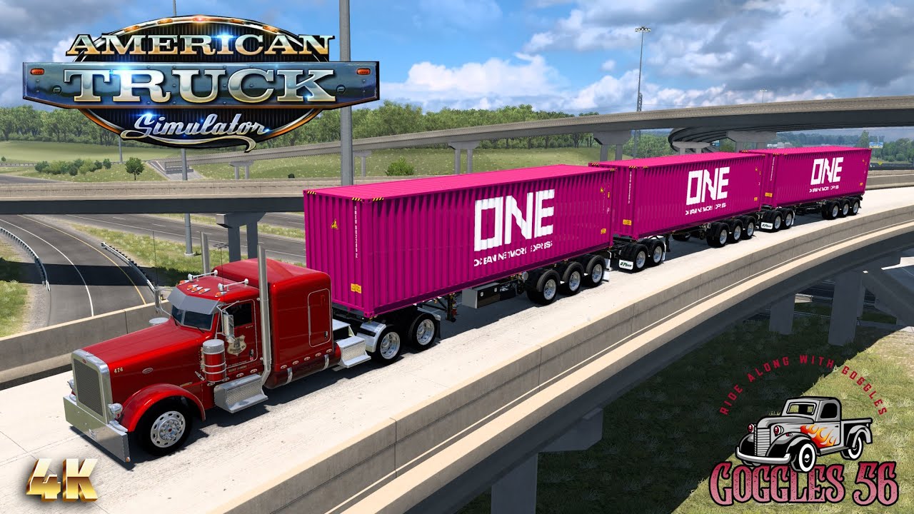 ATS | SCS 389 | O'Phee Triple Container Trailer | Houston to ...