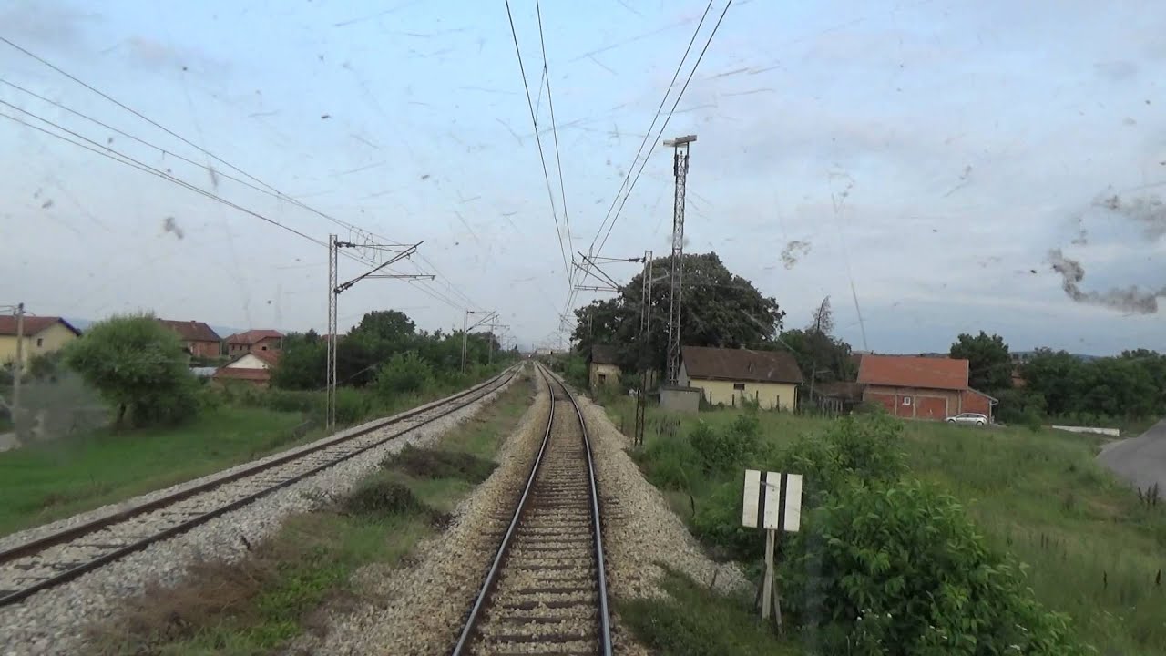 Train Driver's view: railroad in Serbia from Bagrdan to Jagodina 2/2 ...