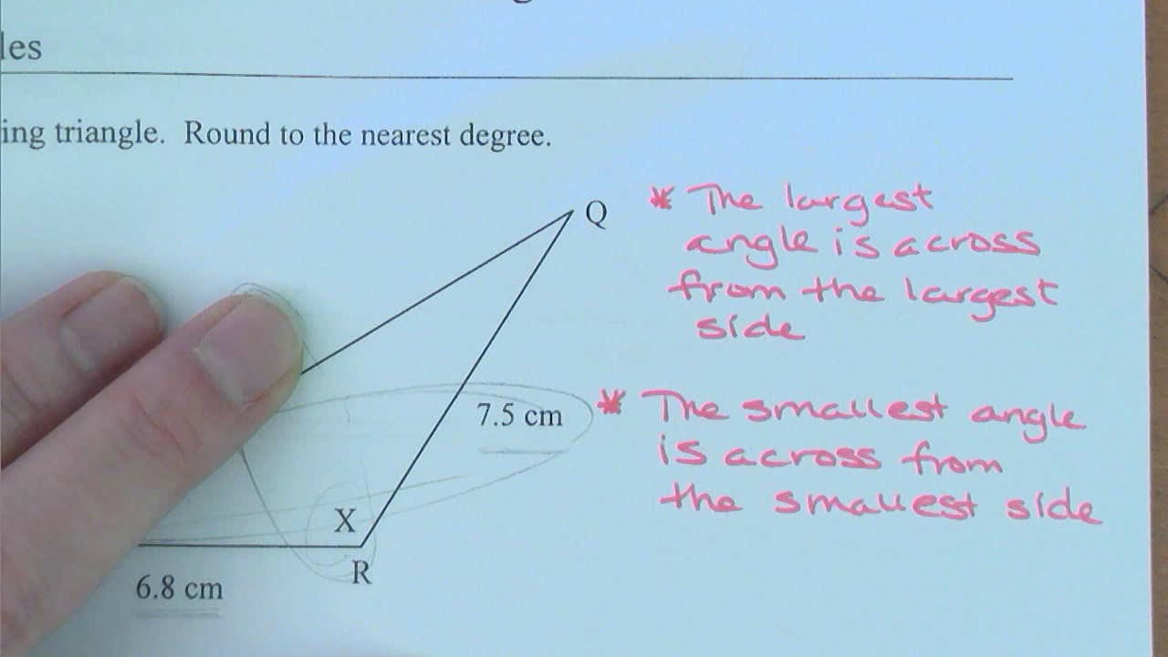 MCR3U Sine Law Obtuse Angles Part 1 - YouTube