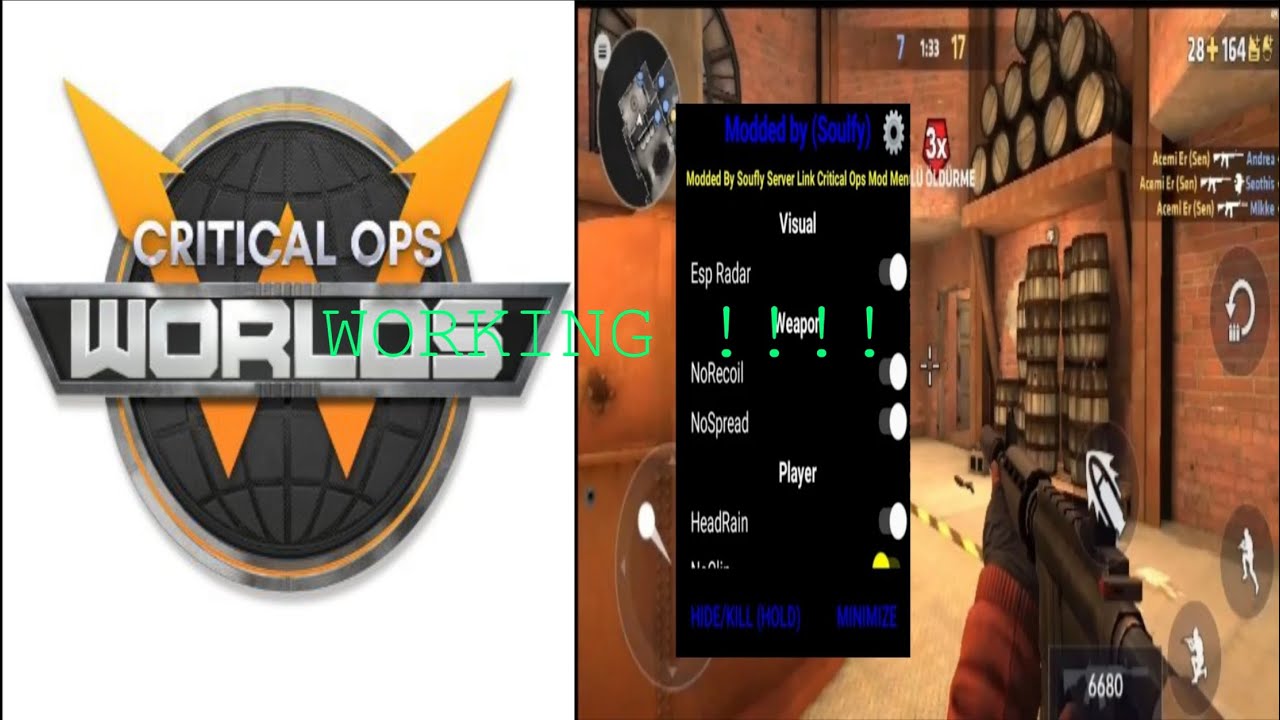 COPS BABA mixxX zeki napıyon la :DD Critical Ops Mod Menu + Worlds Katılım Rehberi - YouTube