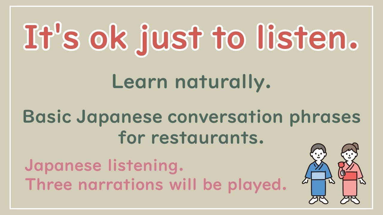 【Carefully selected】 Super basic Japanese conversation phrases at ...