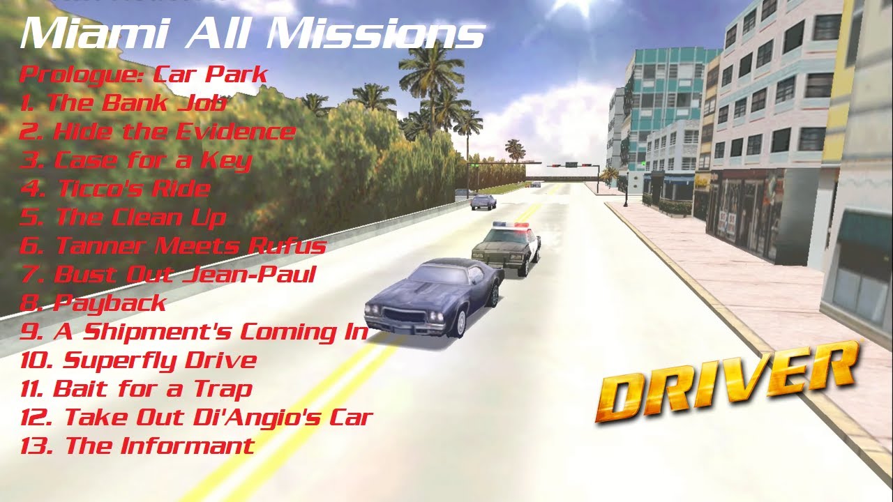 Driver 1 (PC|EDIT) (1|4) / Miami Missions [4:3/4K@50] - YouTube