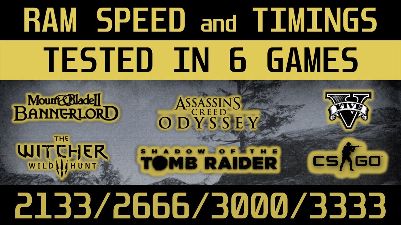 RAM Speed Test in 6 Games (2133/2666/3000/3333mhz 720P Ultra) - YouTube