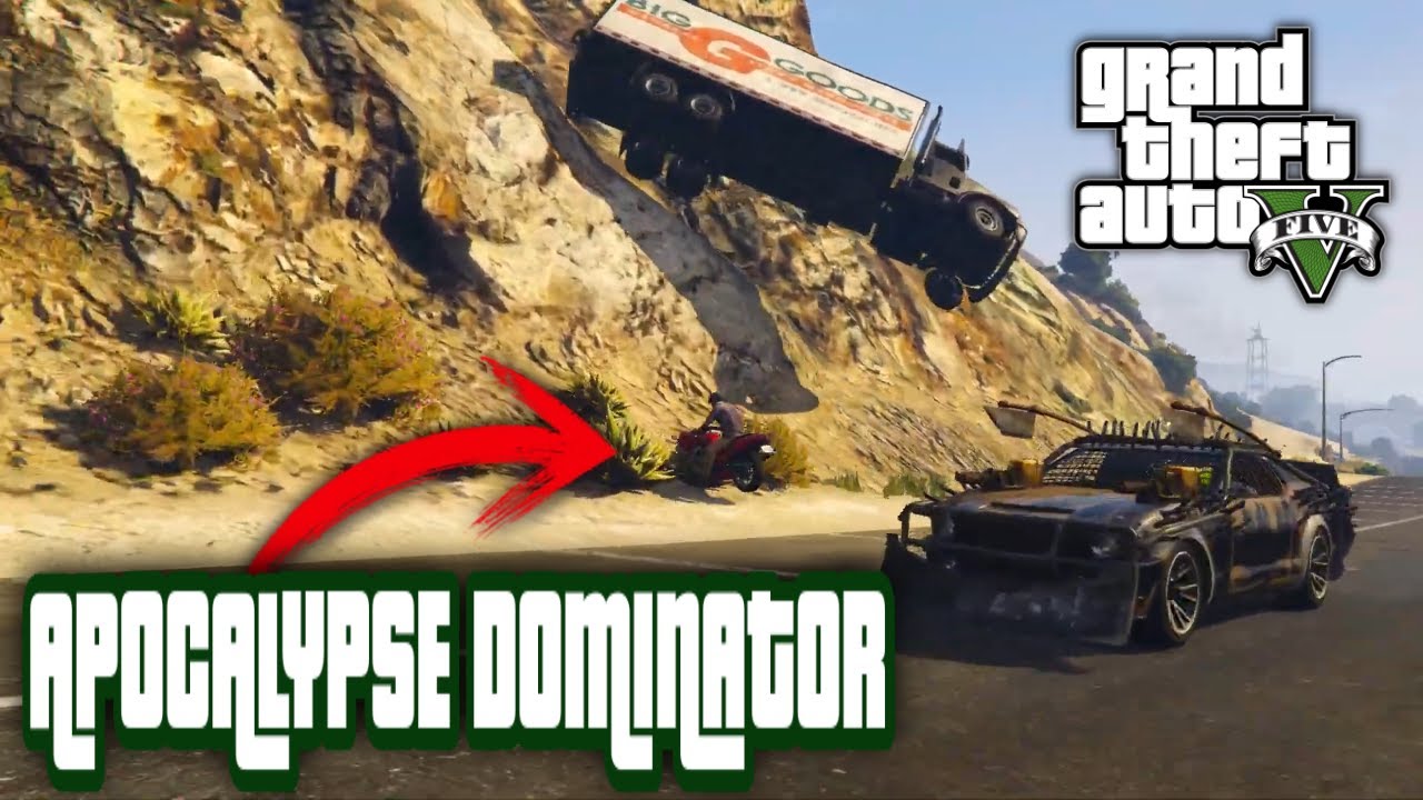 GTA 5 - CRAZY APOCALYPSE DOMINATOR CRASHES | POLICE GETAWAY - YouTube