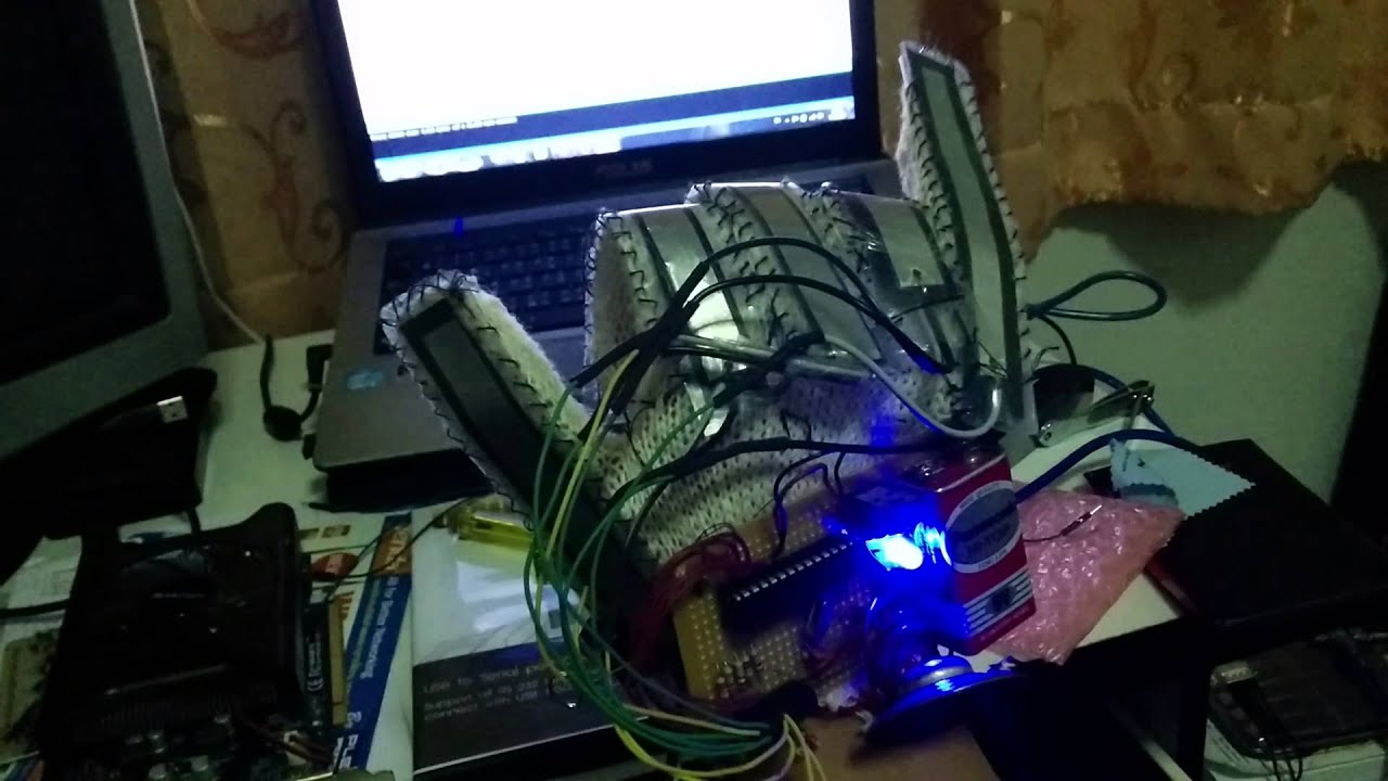 ถุงมือคีย์บอร์ด [Keyboard Music Gloves ] Arduino - YouTube