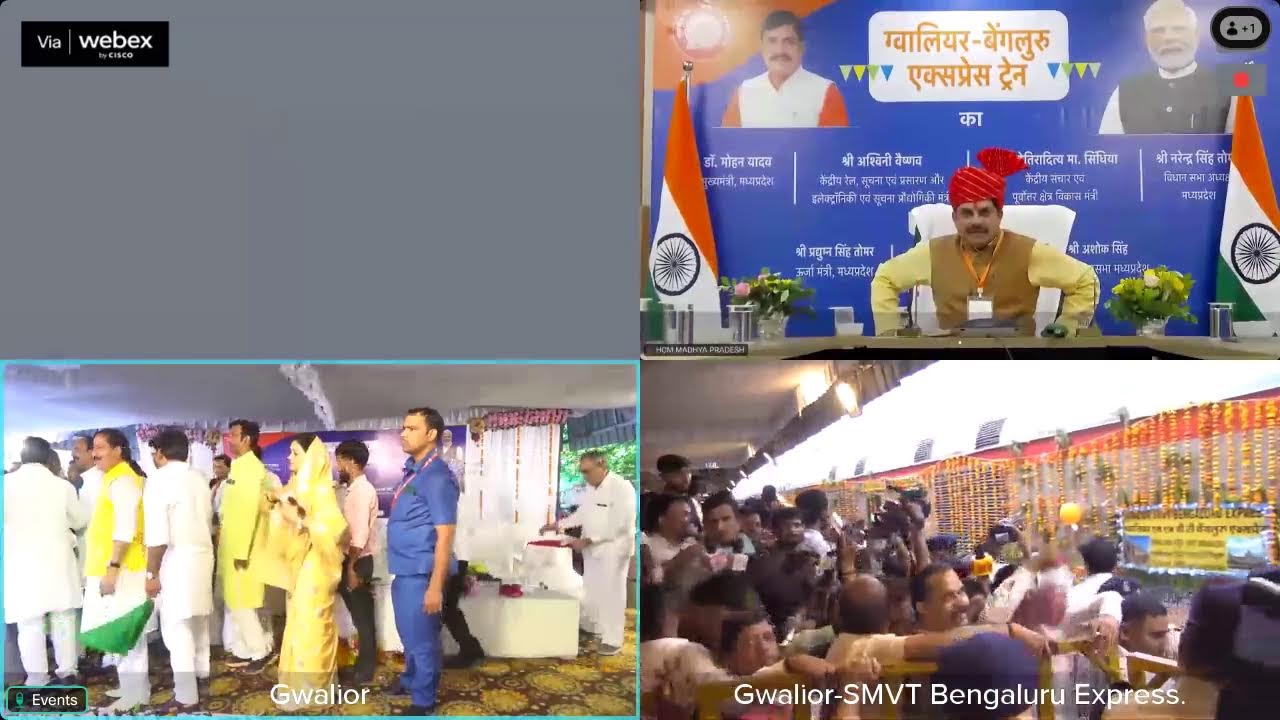 Hon’ble MR flags off Train No. 11086/11085 Gwalior–SMVT Bengaluru ...