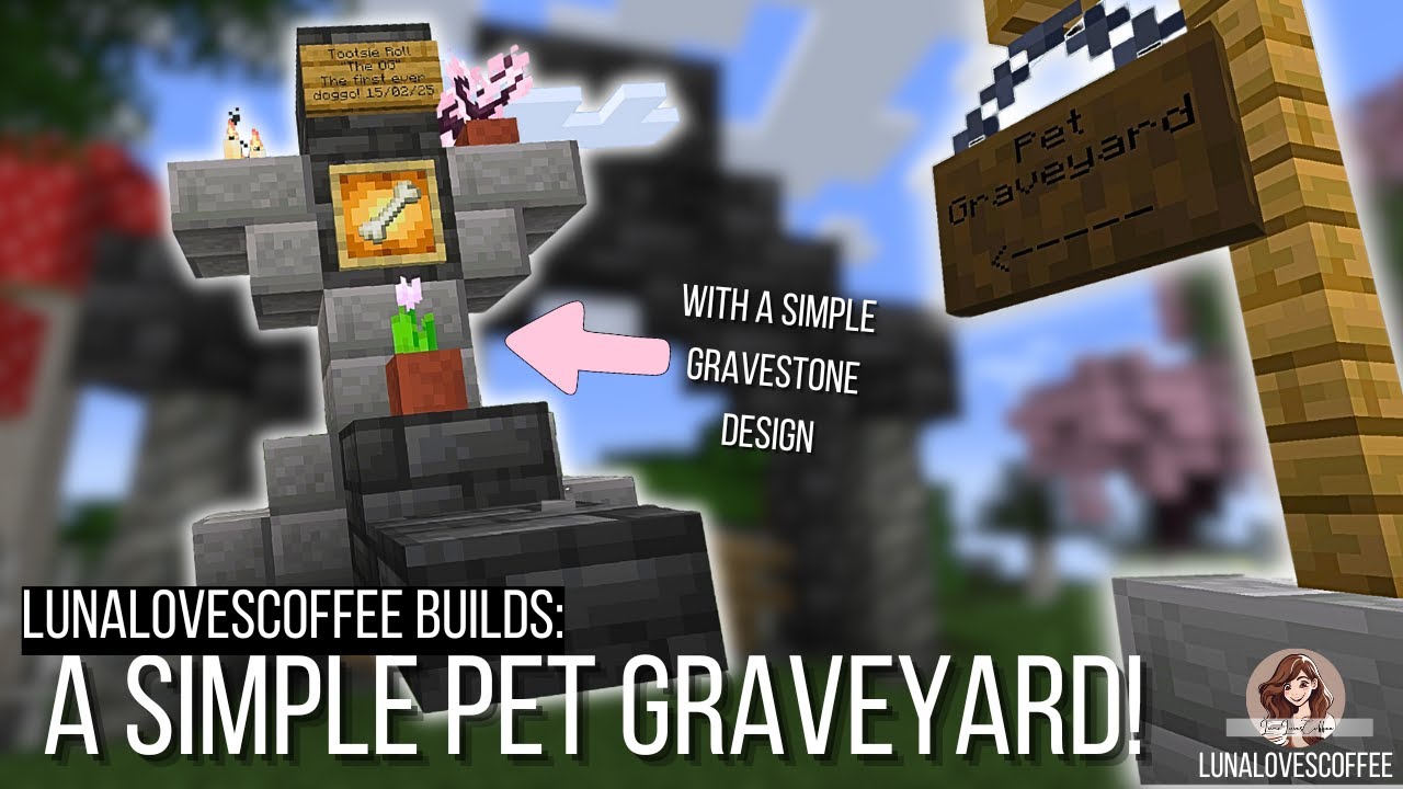 A simple pet graveyard build in Minecraft! (LLC's speedbuilds) - YouTube