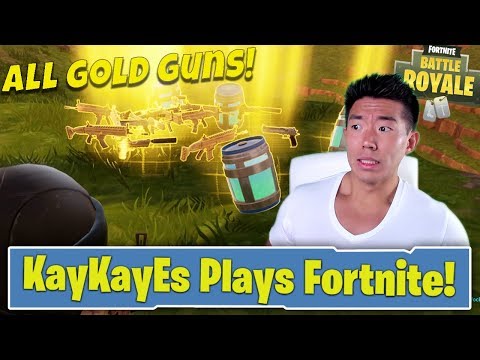 NEW GAME MODE! ALL GOLD GUNS! KAYKAYES PLAYS FORTNITE! - YouTube