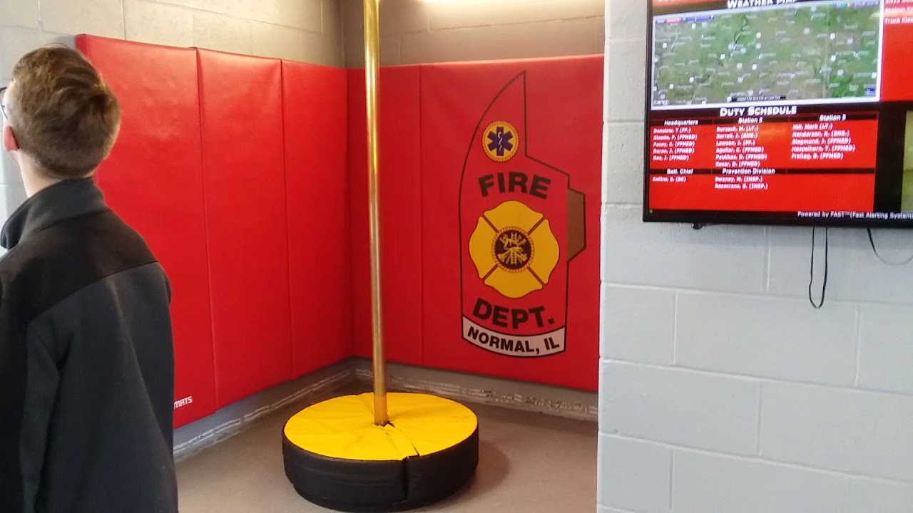 The only fire pole in town - YouTube