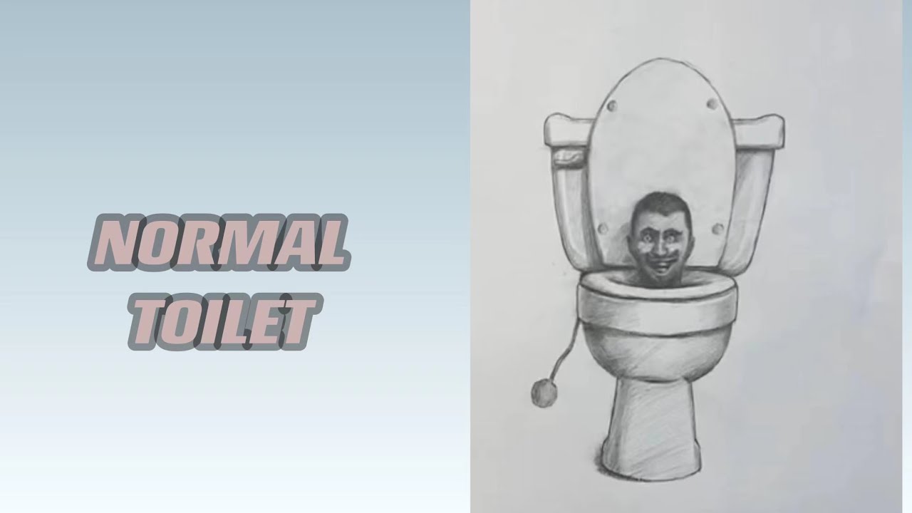 How to draw normal toilet | Skibidi toilet drawing | Game character ...