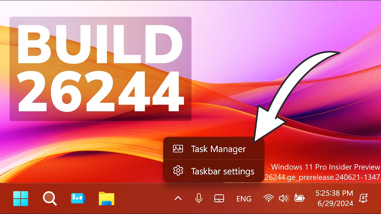 New Windows 11 Build 26244 – RIP Classic Taskbar, New Settings and ...