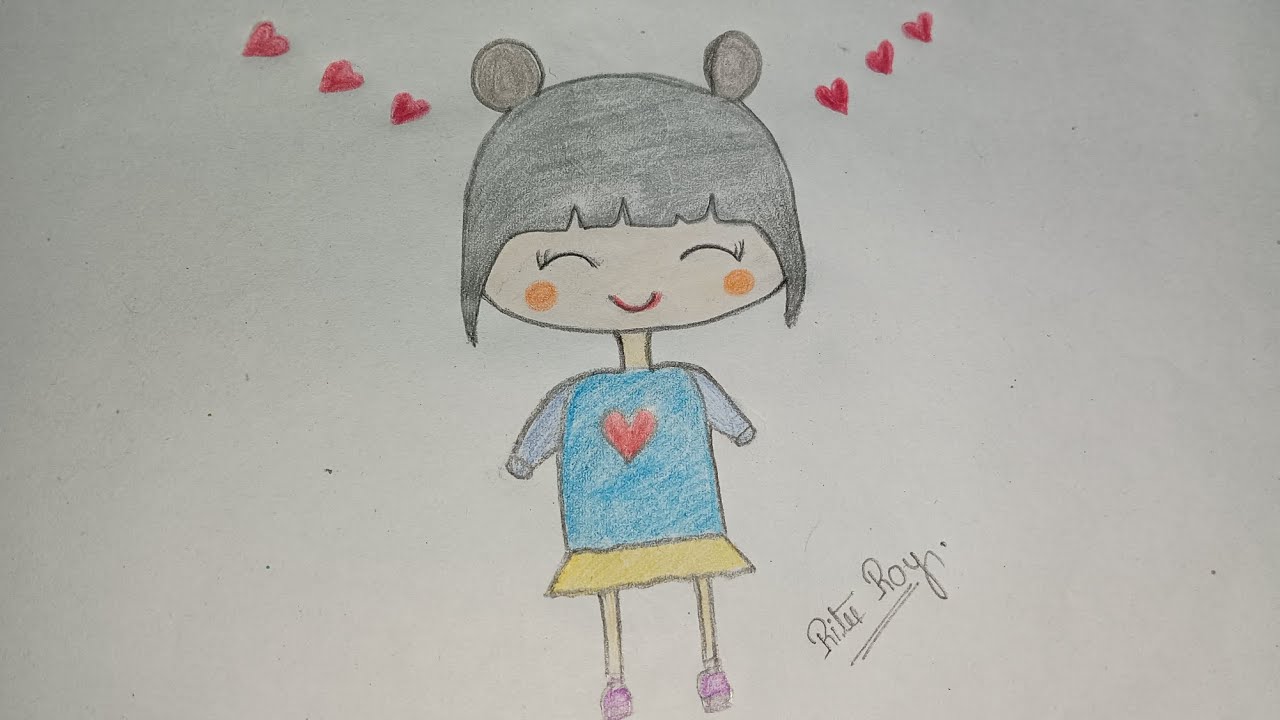 Easy Cartoon drawing//Ritu Roy//☺️ - YouTube