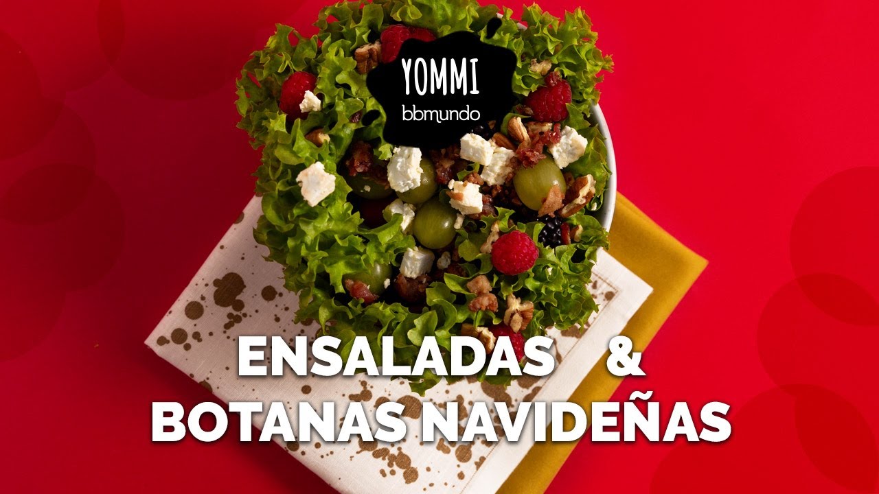 Botanas y ensaladas navideñas fáciles y deliciosas 🎅🎄 - YouTube