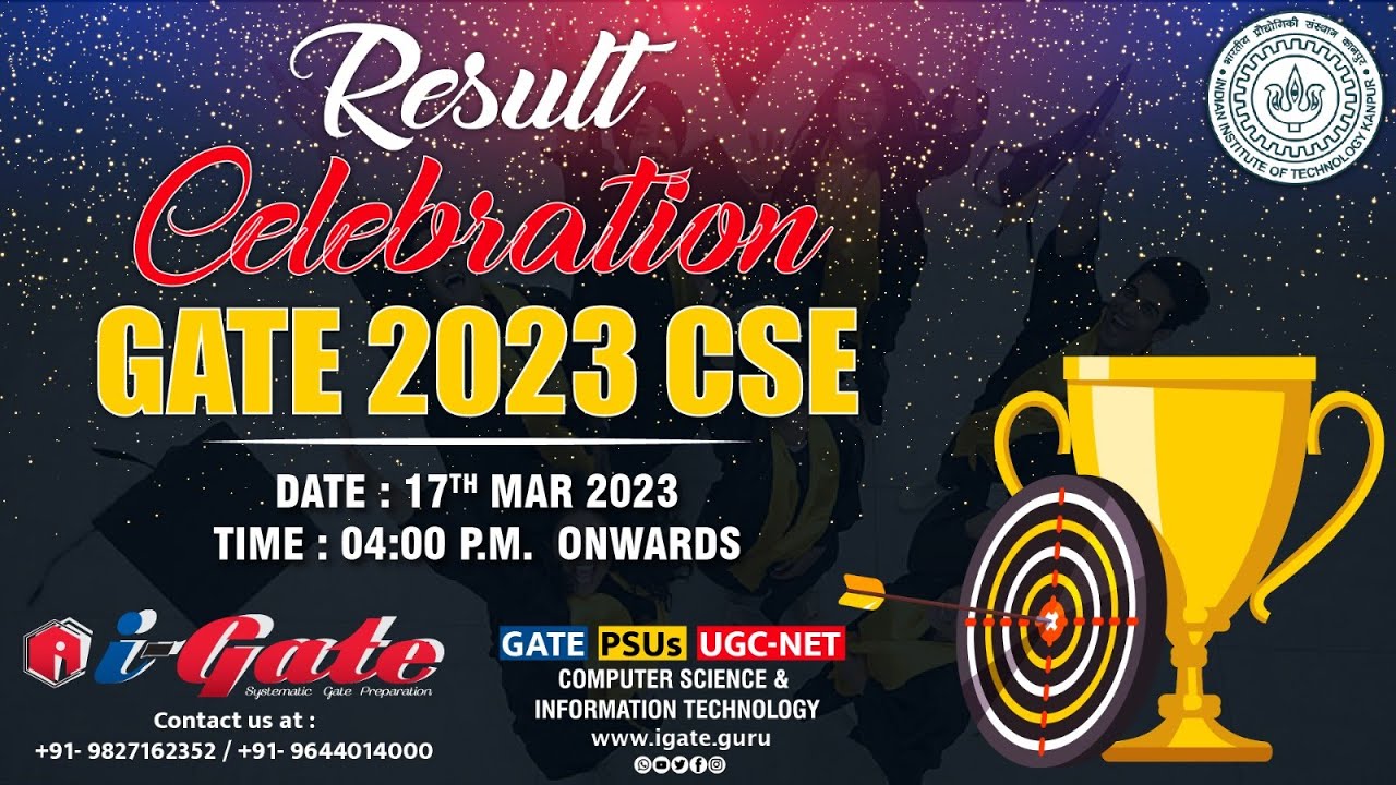 GATE CSE 2023 RESULT CELEBRATION | TOPPERS FELICITATION | IIT Kanpur ...