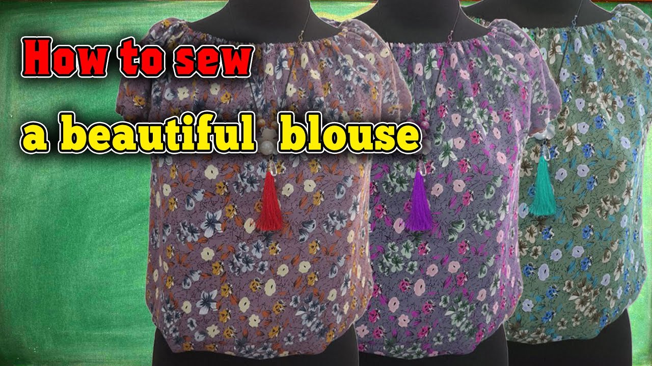 How to sew a beautiful women's blouse / Ladies Blouse - YouTube