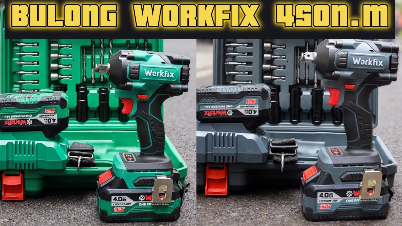 Bulong Workfix Lực KHỦNG 450Nm Hàng Chính Hãng WorkFix TẶNG NGAY Bộ Phụ ...