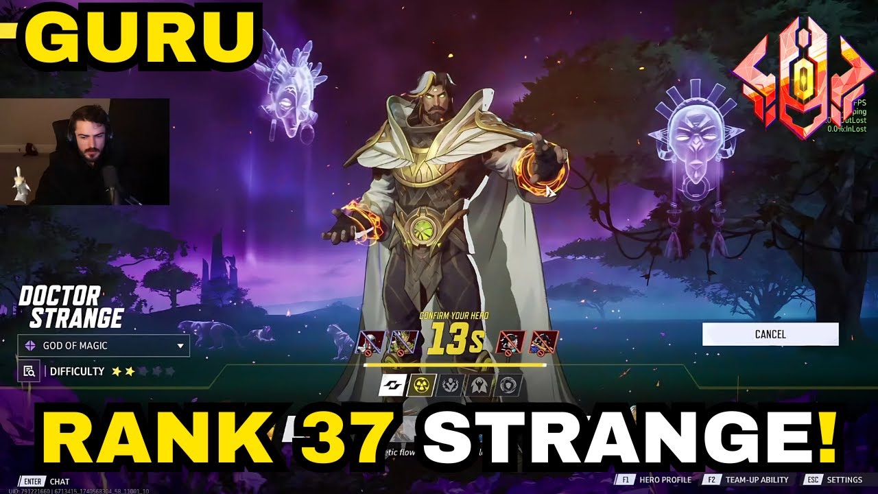RANK 37! GURU DR STRANGE GAMEPLAY WITH KRAGIE - MARVEL RIVALS SEASON 1 ...