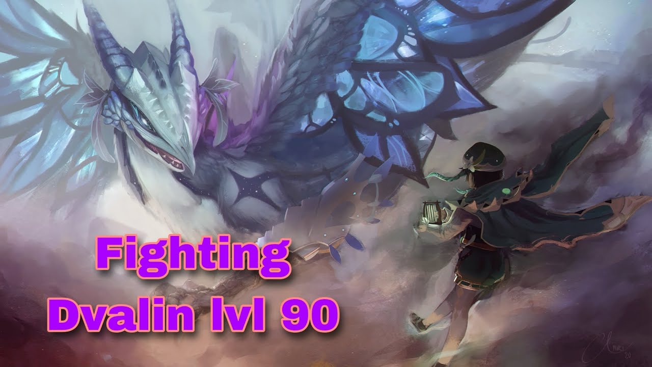 Fighting Dvalin(Stormterror) lvl 90 in Genshin Impact - YouTube