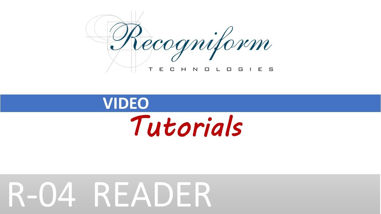 [R-04] Recogniform Reader: Recogniform DESKTOP Reader - YouTube