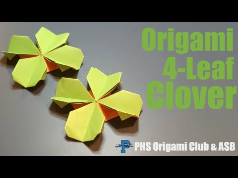 PHS St. Patrick’s Day Origami Four-Leaf Clover - YouTube